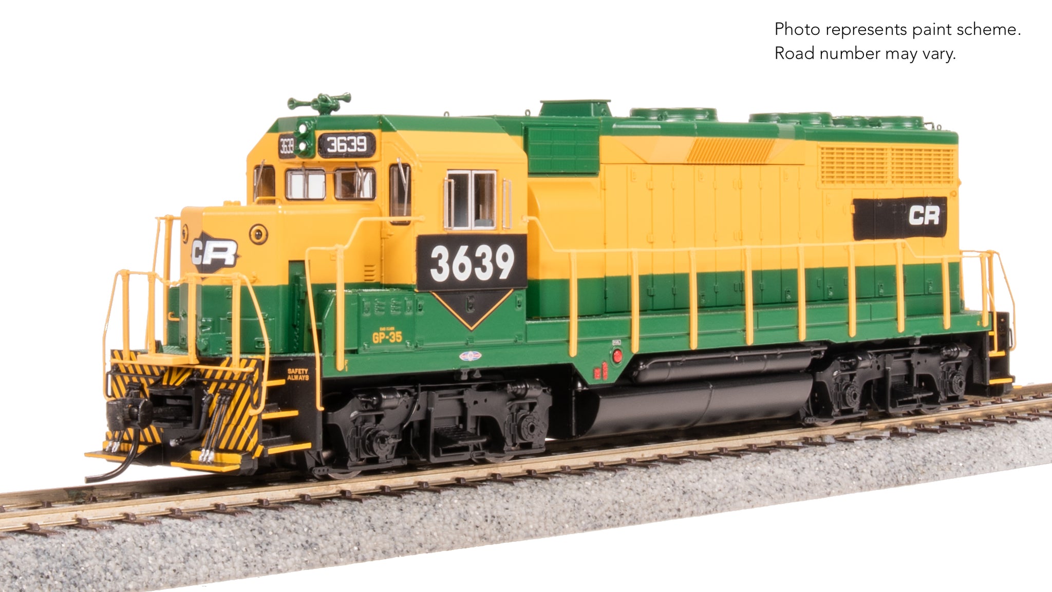 8945 EMD GP35, CR 3639, RDG Yellow/Green w/ CR Patch, No-Sound / DCC-R