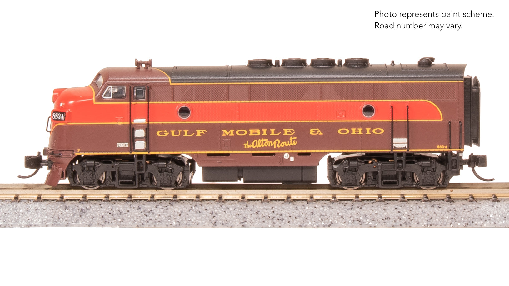 9228 EMD F3A, GMO 883-A, Maroon & Imitation Gold, No-Sound / DCC-Ready