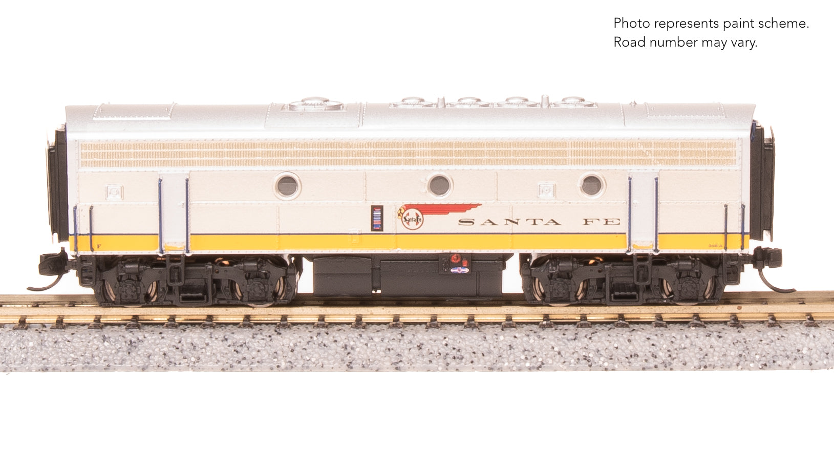 9278 EMD F7B, ATSF 348A, Yellow Warbonnet, No-Sound / DCC-Ready, N