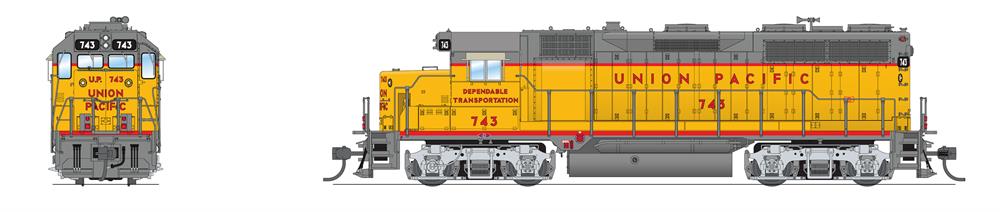 7548 EMD GP35, UP 743, "Dependable Transportation", Paragon4 Sound/DC/