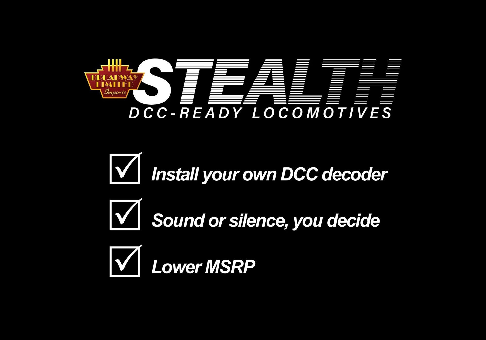 Stealth Series Explained (for HO and N Scale)