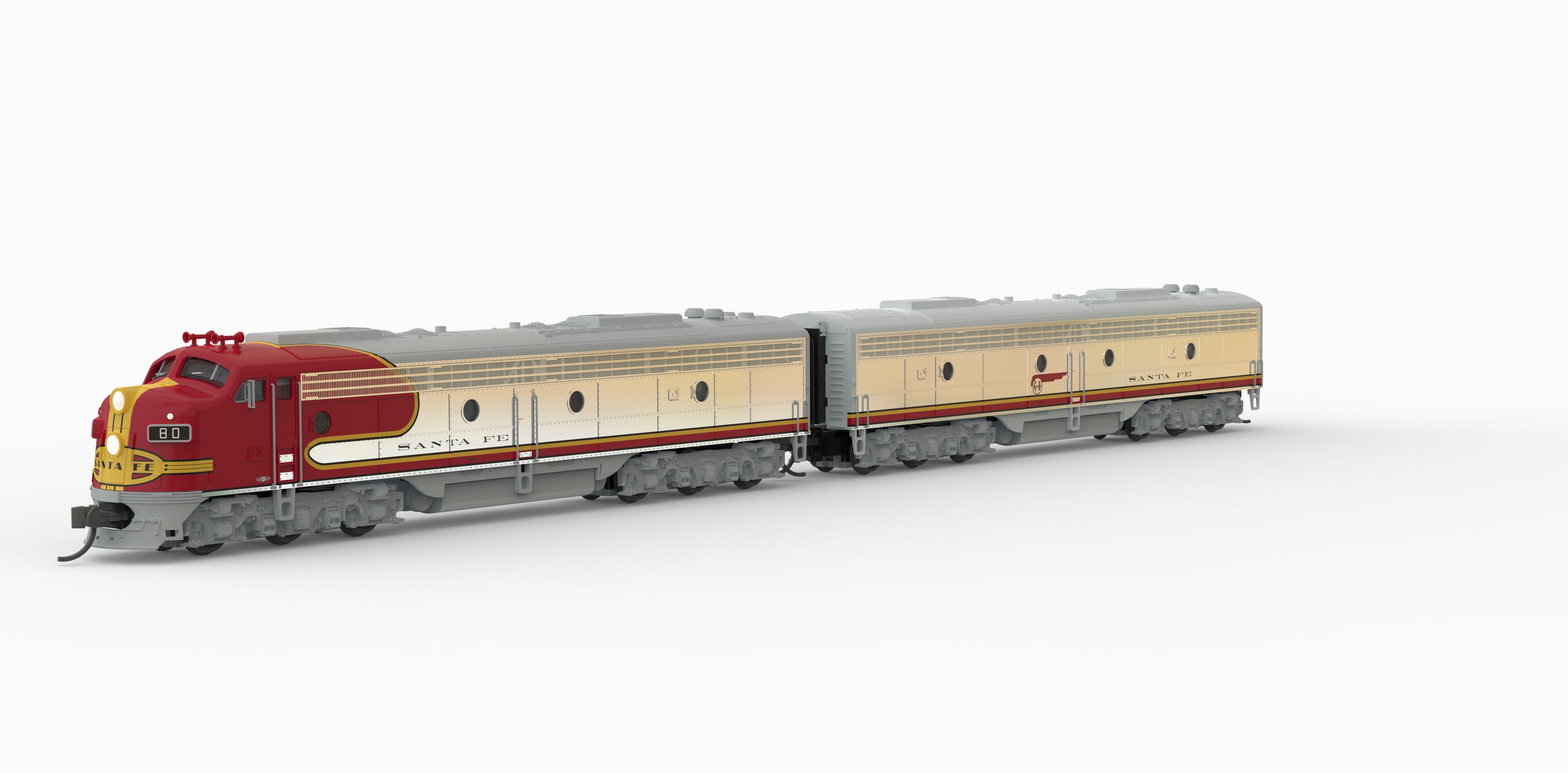 10280 EMD E8 A/B Set, ATSF 80L / 80A,1950's Appearance, A-unit Paragon