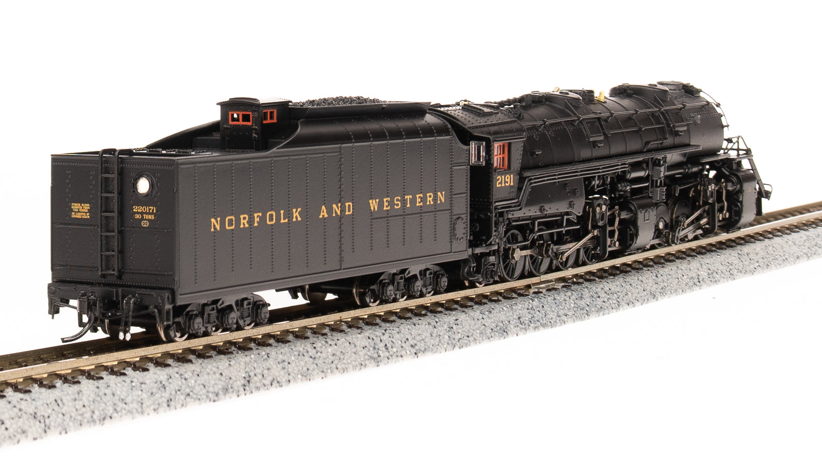 7220 N&W Y6b 2-8-8-2, #2191, 22I tender, Paragon4 Sound/DC/DCC, N
