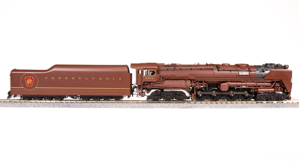 6188 PRR S2 6-8-6 Turbine #6200, Tuscan Red w/ 5-Stripes, w/ Large Smo