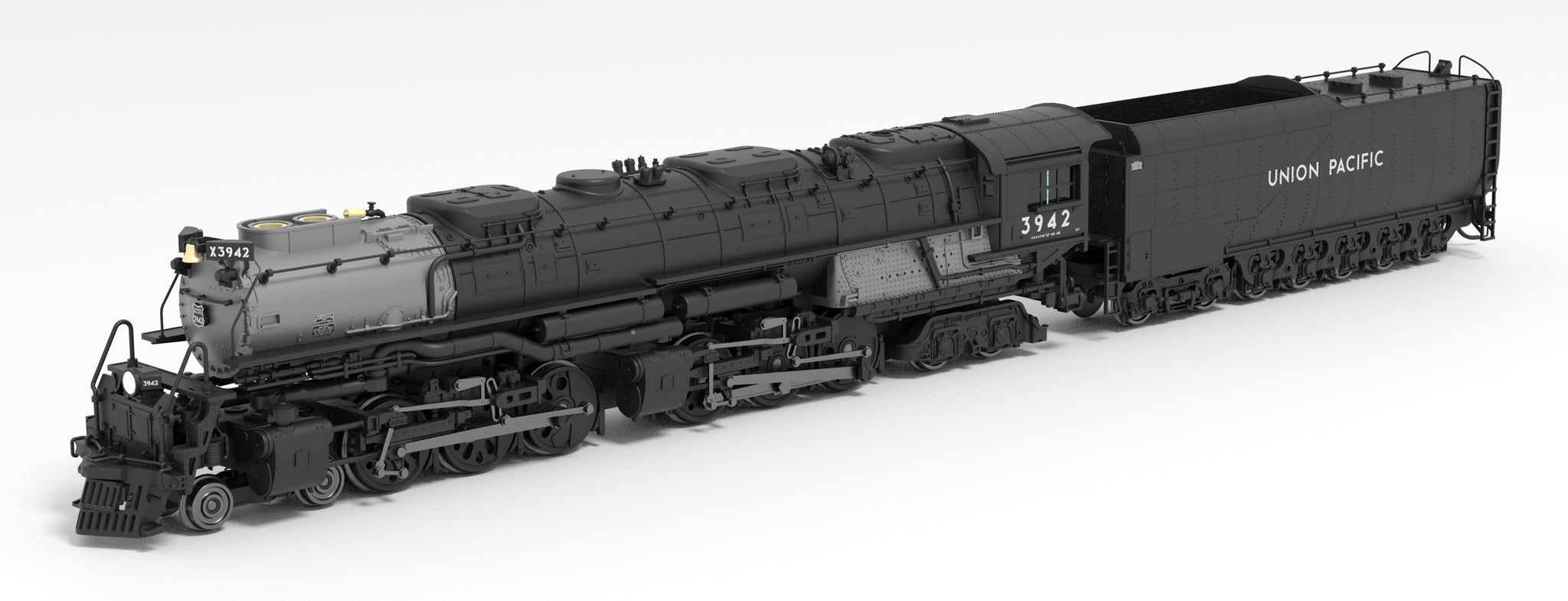 6980 UP Challenger 4-6-6-4, #3942, Black & Graphite, Coal Tender, Para