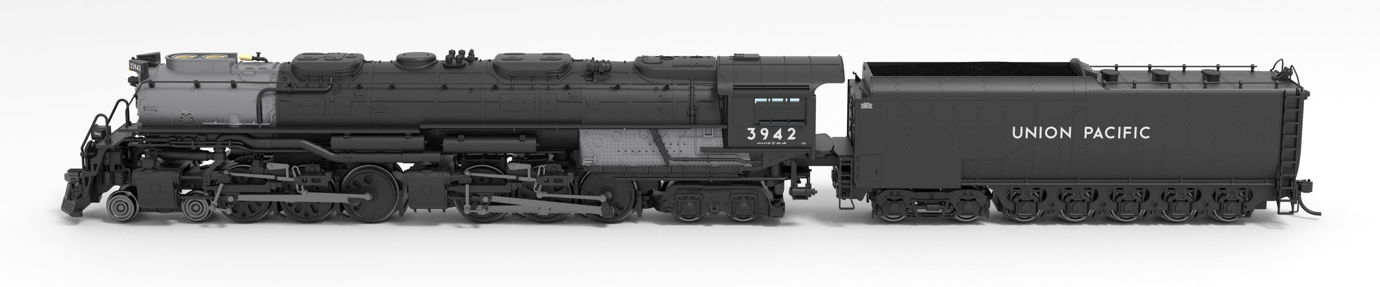 6980 UP Challenger 4-6-6-4, #3942, Black & Graphite, Coal Tender, Para