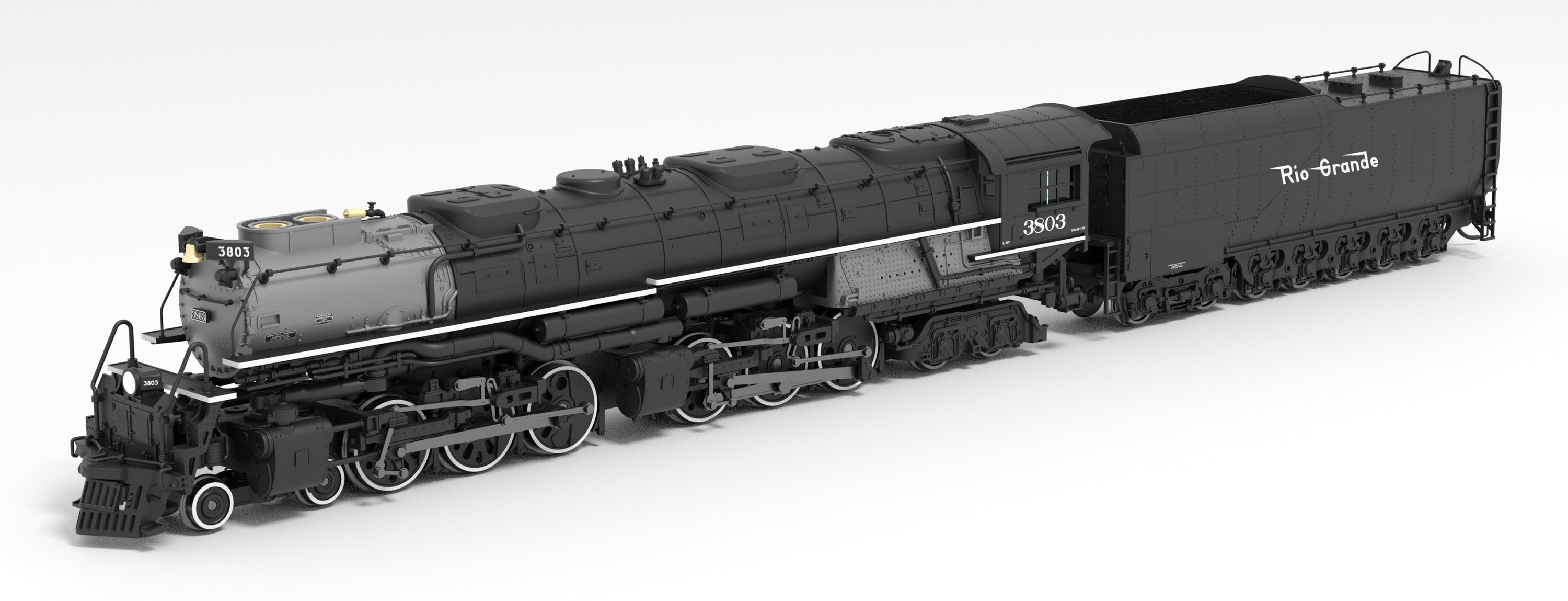 6988 D&RGW Challenger 4-6-6-4, #3805, Black & Graphite, Coal Tender, P