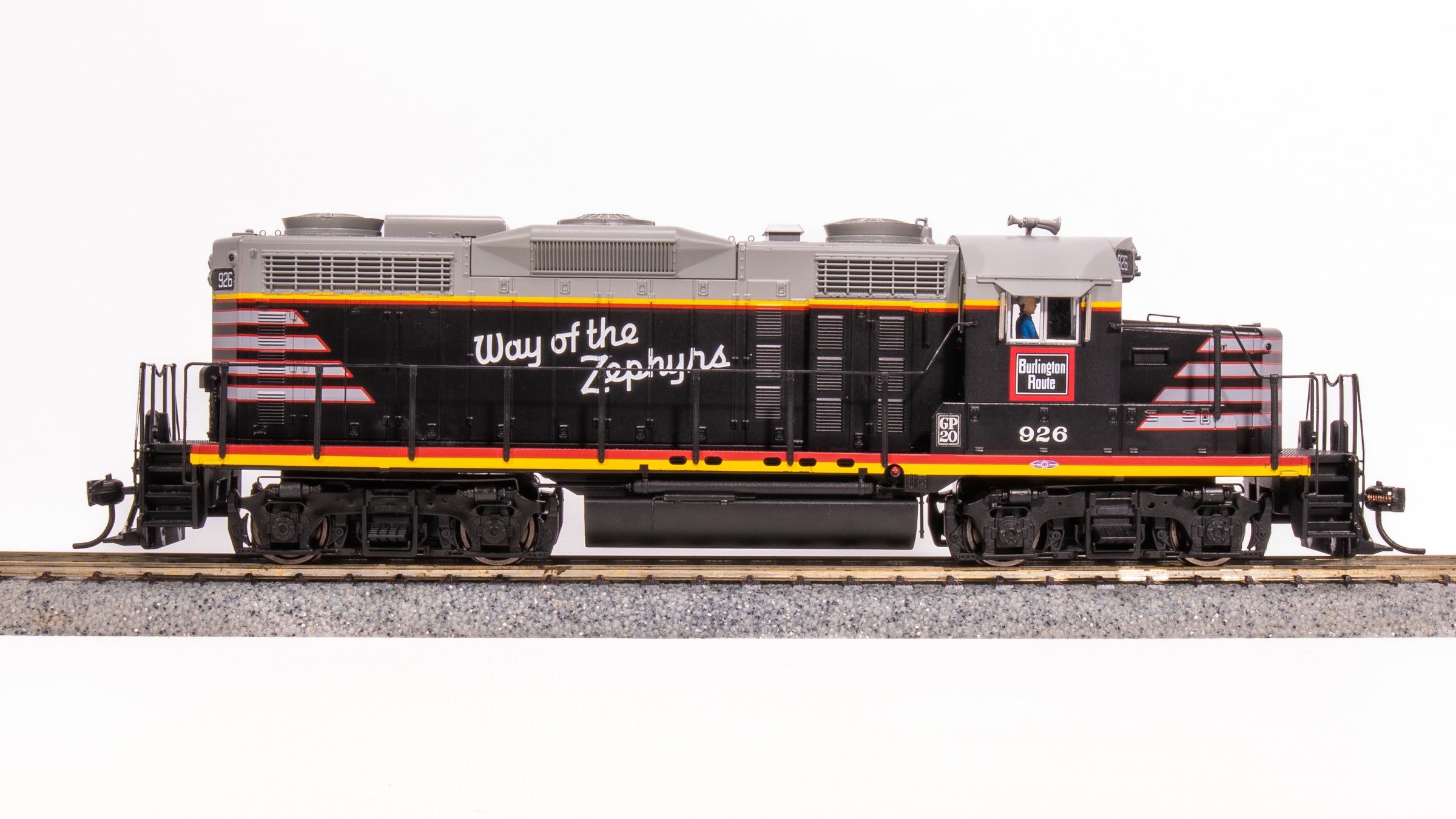 7474 EMD GP20, CBQ 926, Blackbird Scheme, Paragon4 Sound/DC/DCC, HO (F