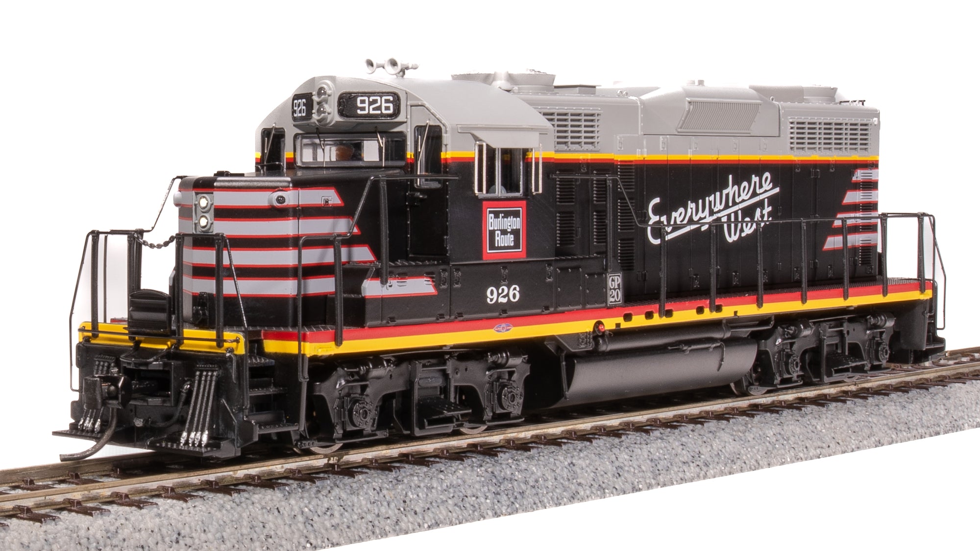 7474 EMD GP20, CBQ 926, Blackbird Scheme, Paragon4 Sound/DC/DCC, HO (F