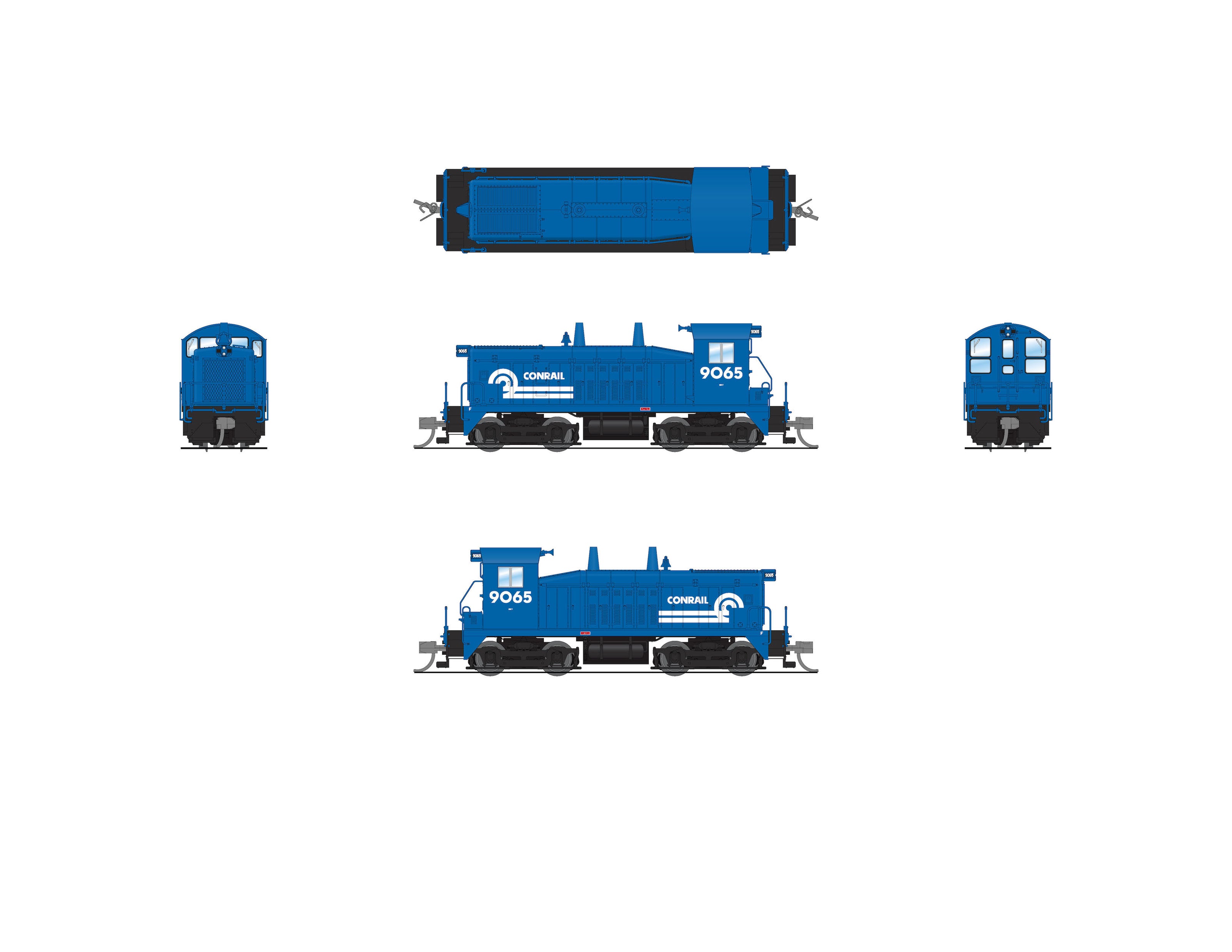 7510 EMD SW7, Conrail 9065, Conrail Blue, Paragon4 Sound/DC/DCC, N