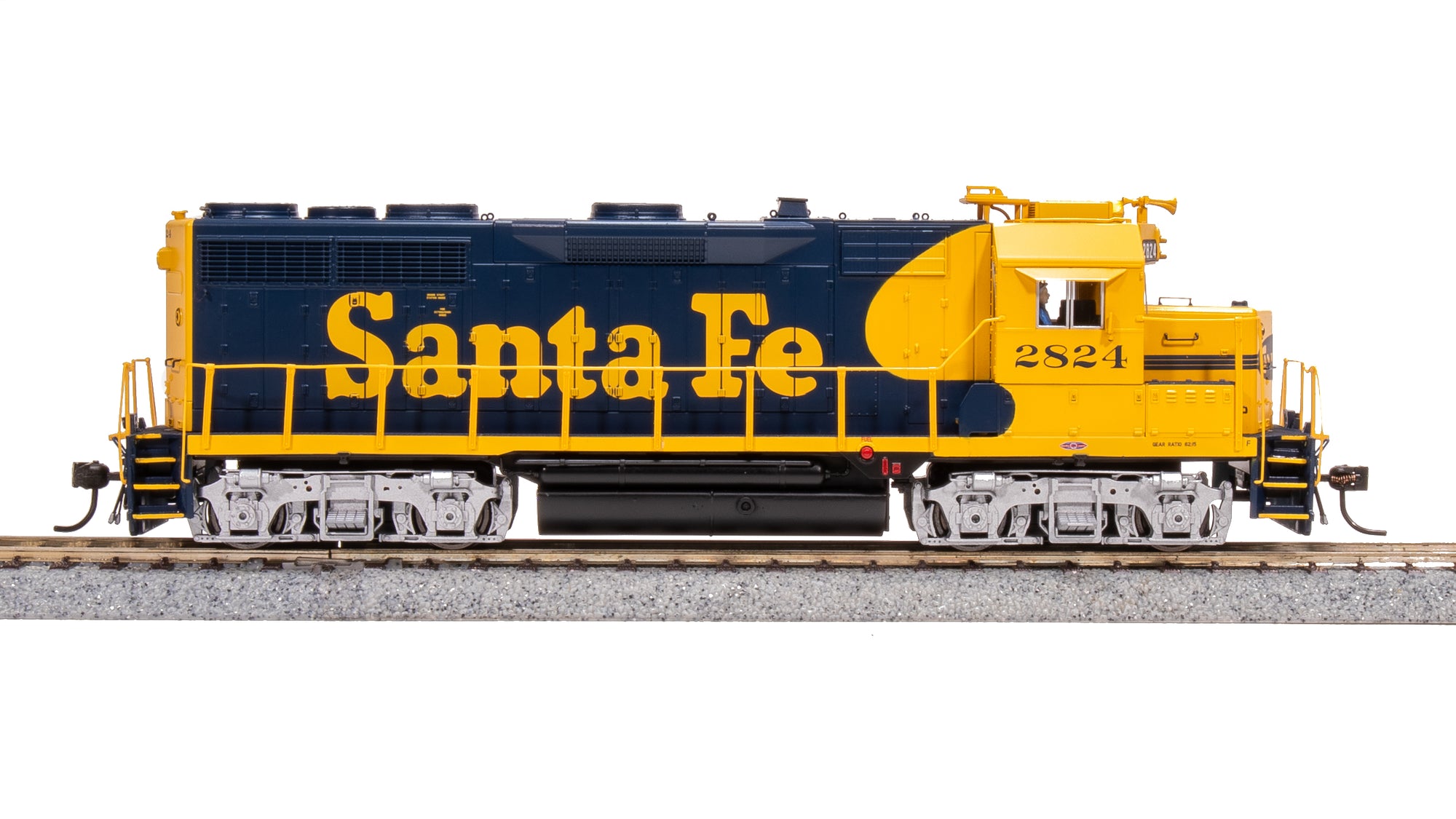 7530 EMD GP35, ATSF 2824, Blue Warbonnet, Paragon4 Sound/DC/DCC, HO (G