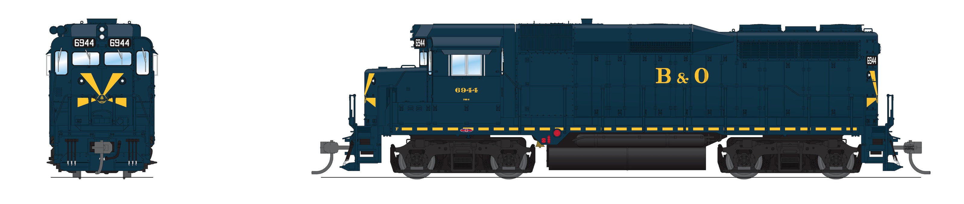 7564 EMD GP30, B&O 6944, As-Delivered, Paragon4 Sound/DC/DCC, HO