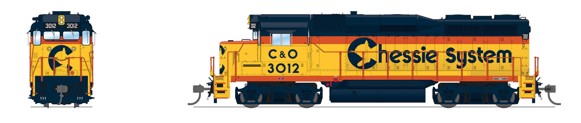 7567 EMD GP30, C&O 3012, Chessie System, Paragon4 Sound/DC/DCC, HO