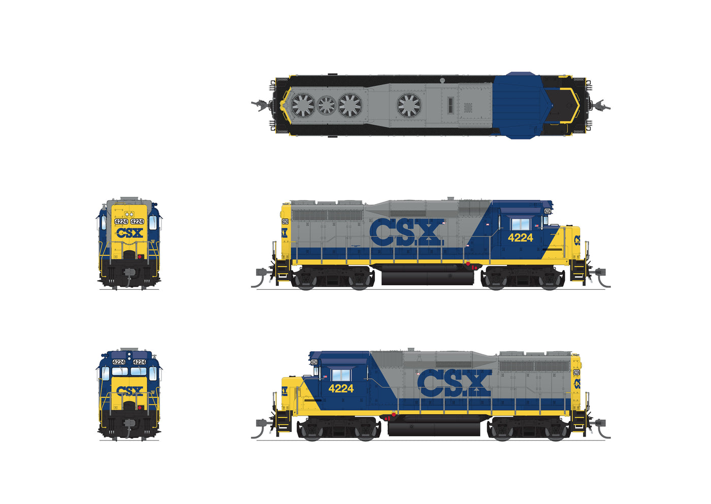 7569 EMD GP30, CSX 4233, YN2, Paragon4 Sound/DC/DCC, HO (GP30m)