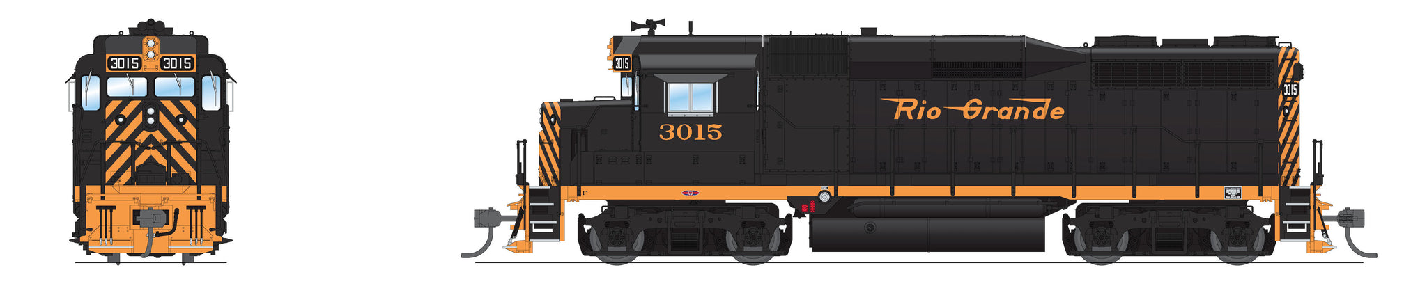 7571 EMD GP30, DRGW 3018, Small "Rio Grande", Paragon4 Sound/DC/DCC, H