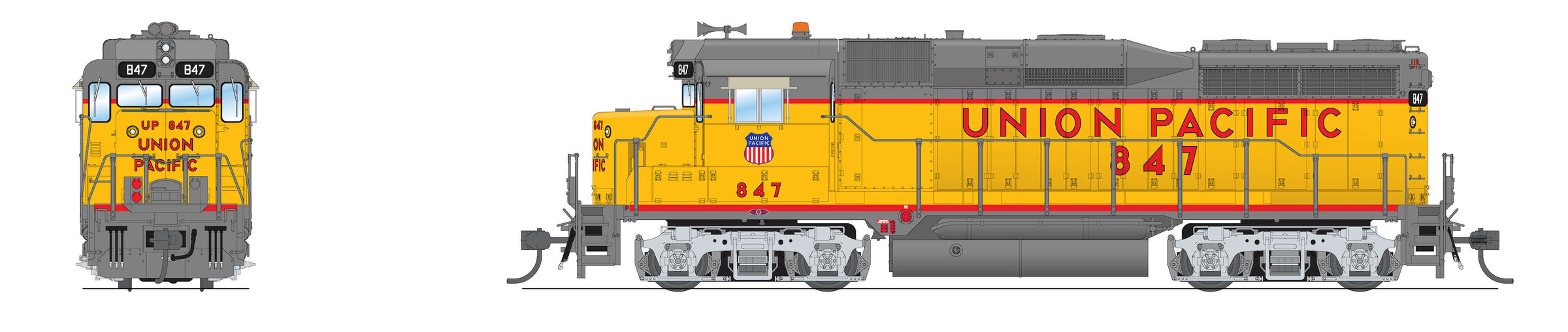 7581 EMD GP30, UP 847, UP Shield on Cab, Paragon4 Sound/DC/DCC, HO