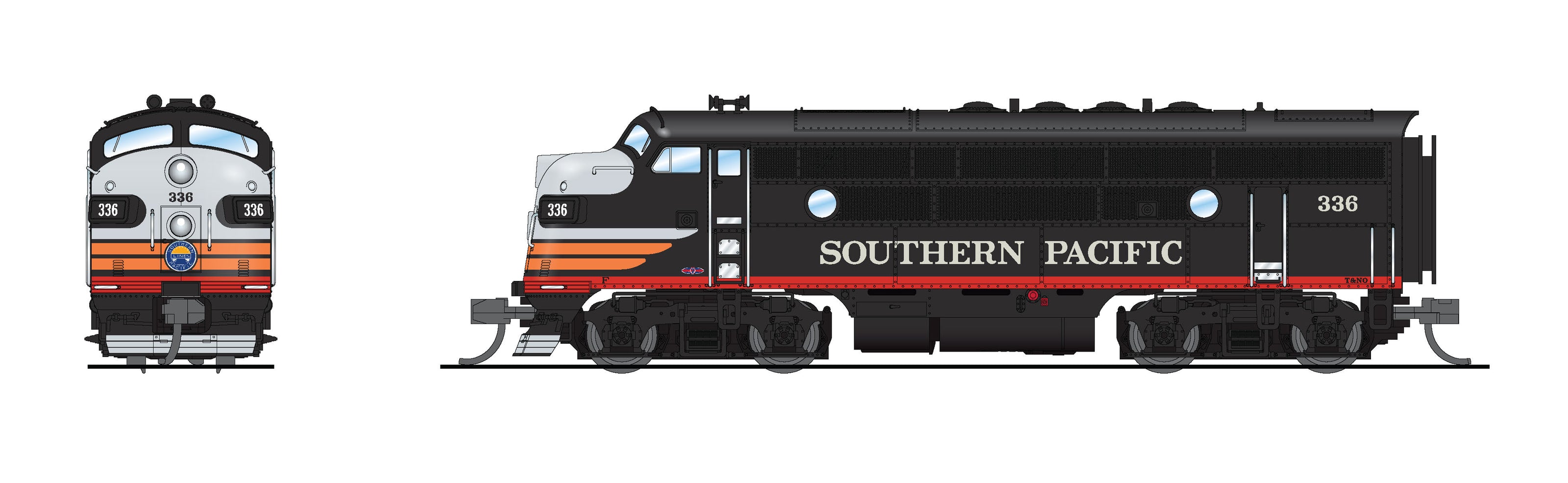 9066 EMD F3A, SP 337, Black Widow, No-Sound / DCC-Ready, N