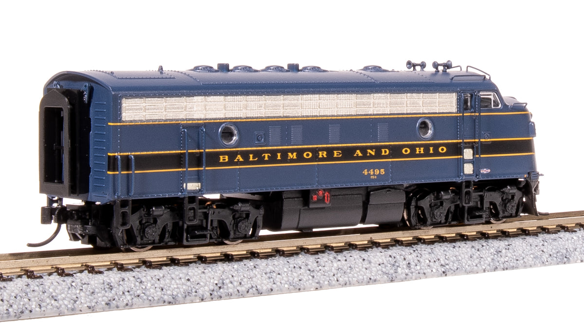 7751 EMD F7 AB, B&O 4495/5448, Blue/Black/Gold, A-unit Paragon4 Sound/