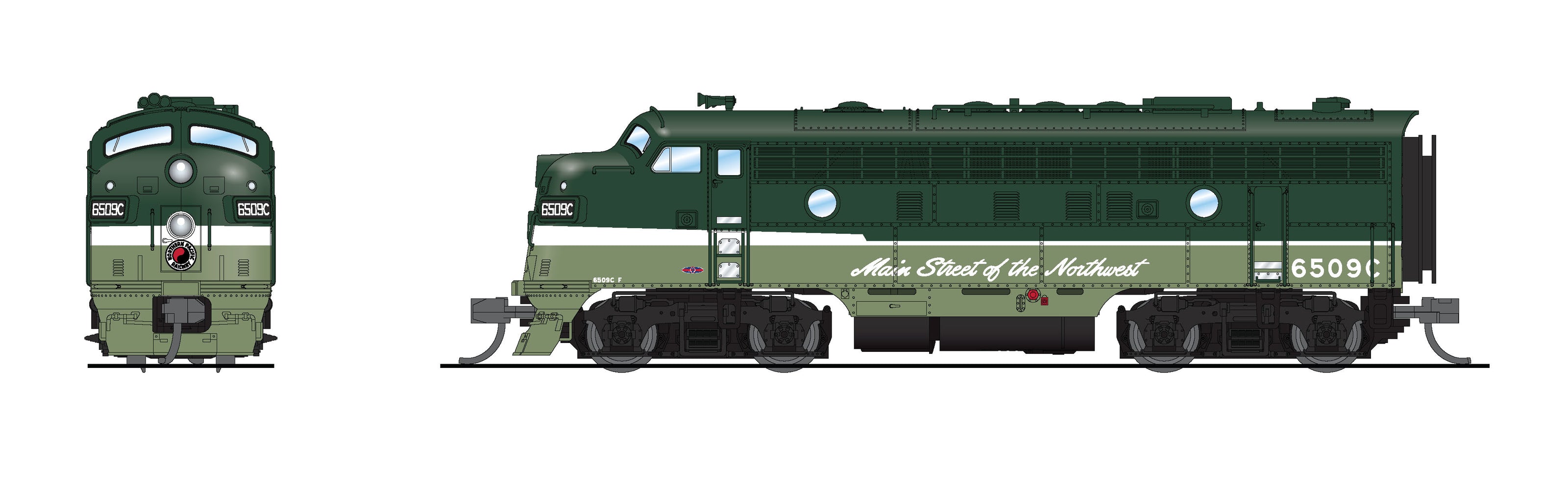9084 EMD F7A, NP 6512A, Loewy NCL Scheme, No-Sound / DCC-Ready, N