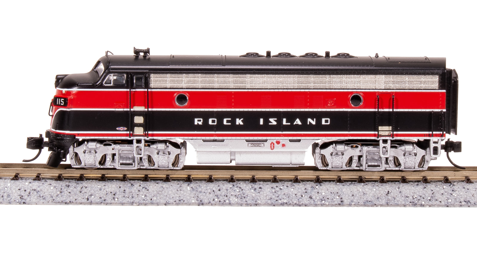 7769 EMD F7A, CRIP 115, Red/Black w/ Aluminum Trucks, Paragon4 Sound/D