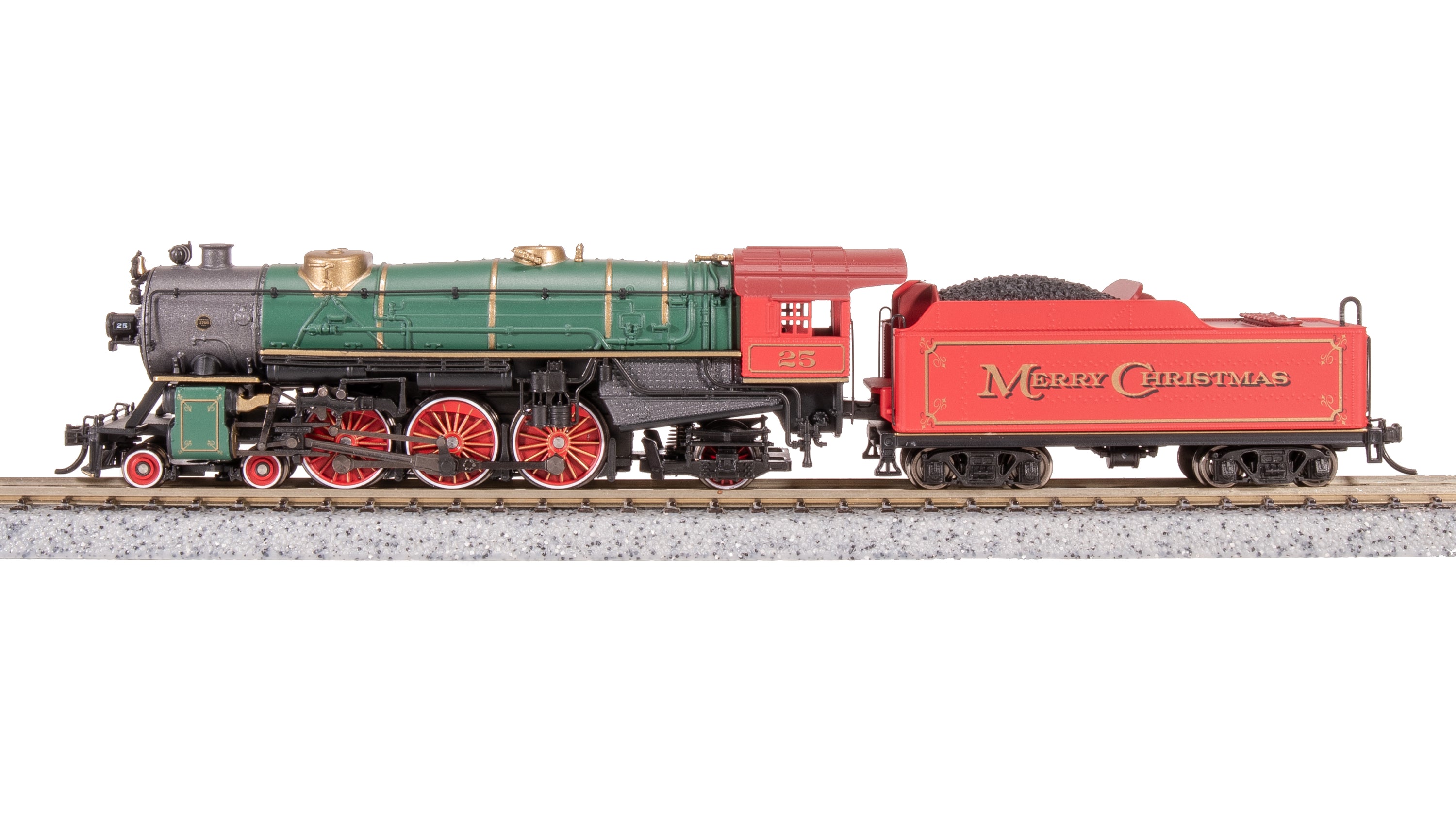 7991 Heavy Pacific 4-6-2, "Merry Christmas" w/ Red & Green, Paragon4 S