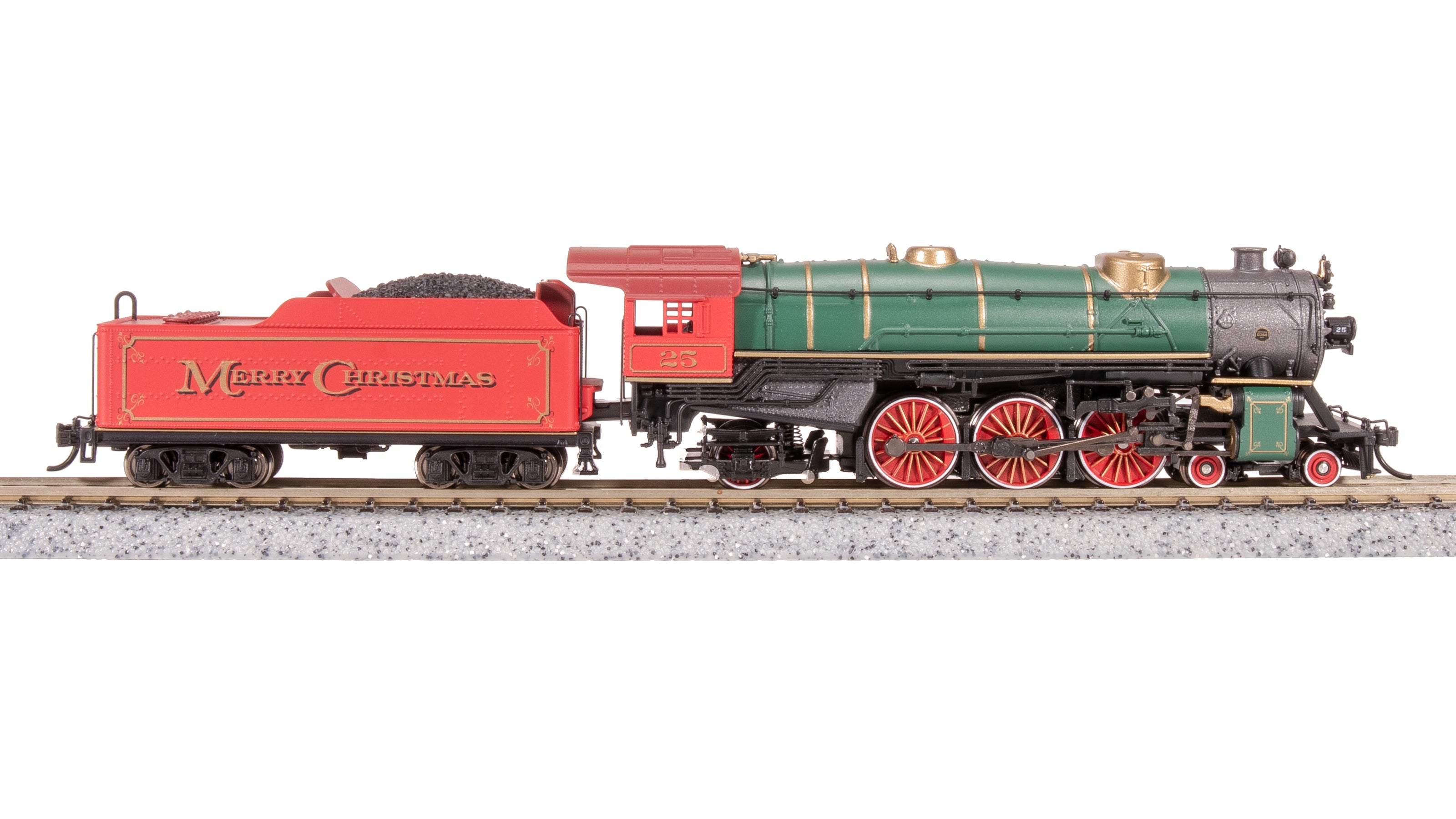 7991 Heavy Pacific 4-6-2, "Merry Christmas" w/ Red & Green, Paragon4 S