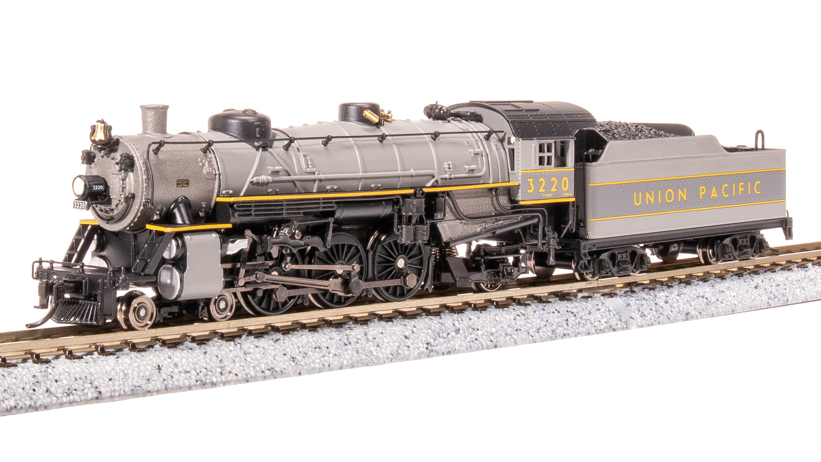 8014 Light Pacific 4-6-2, UP 3220, Two-tone Gray w/ Yellow, Paragon4 S