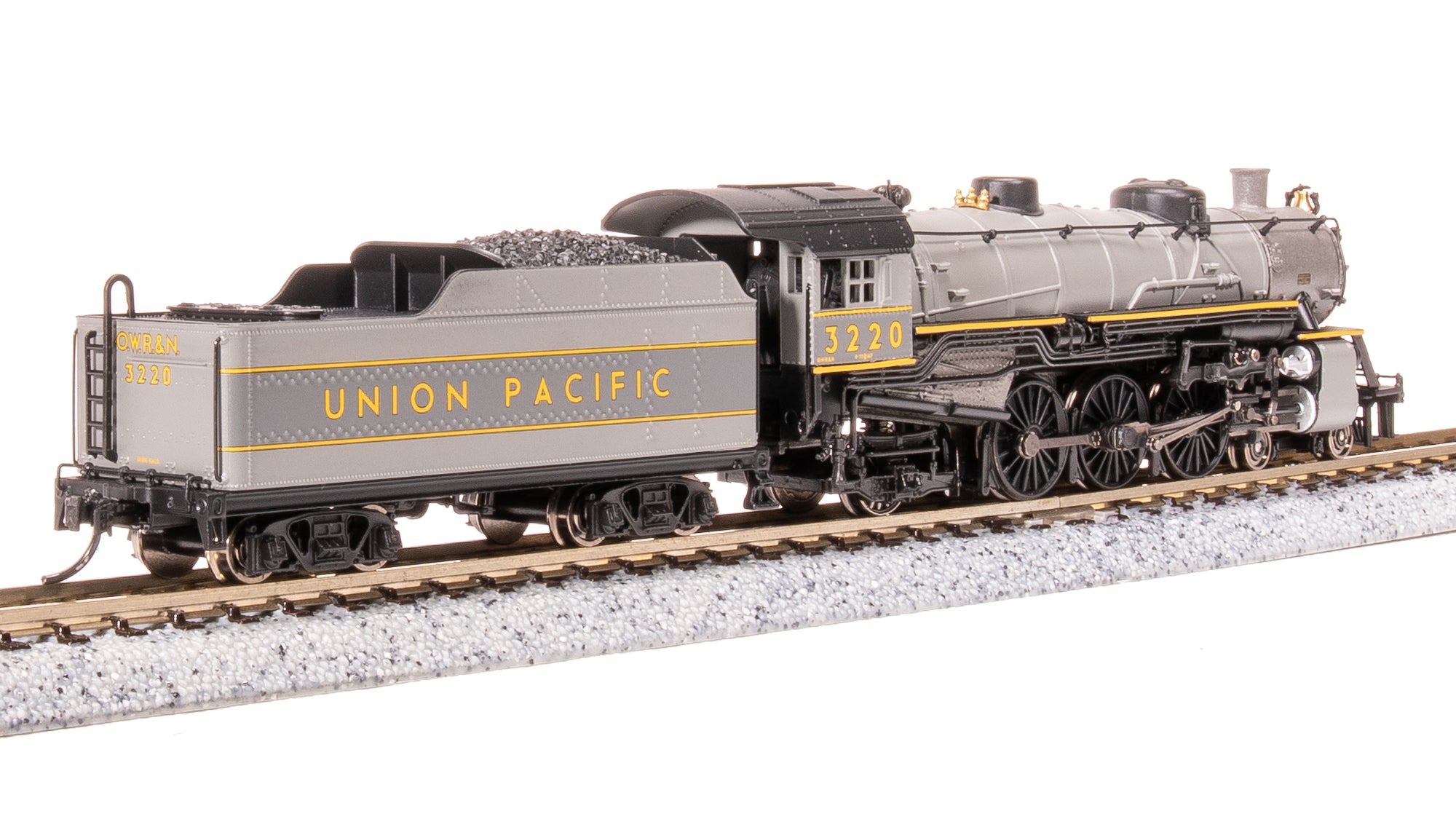 8014 Light Pacific 4-6-2, UP 3220, Two-tone Gray w/ Yellow, Paragon4 S