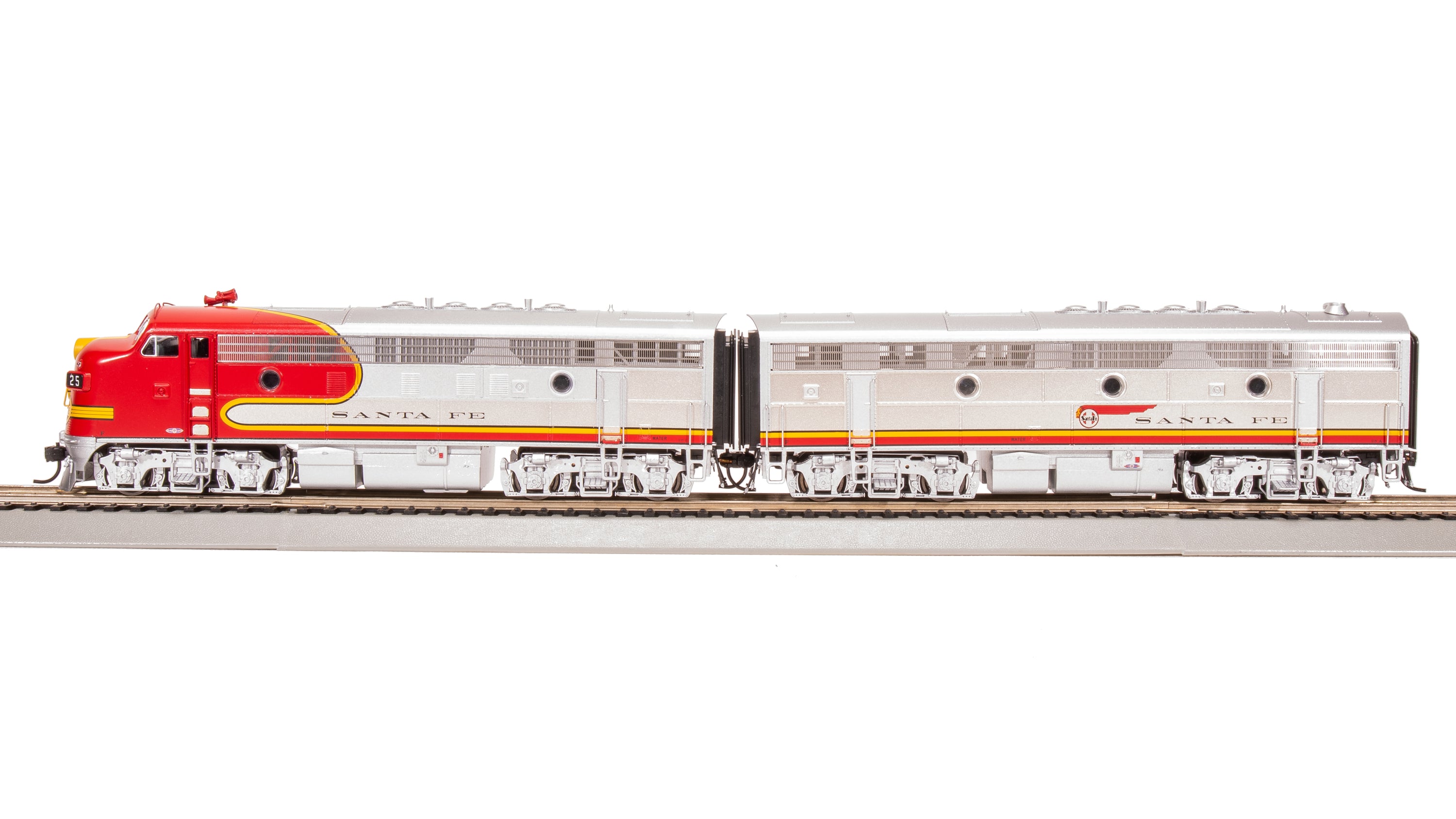 8160 EMD F3 A/B Set, ATSF 25L/25A, Warbonnet Scheme, 1960's Configurat
