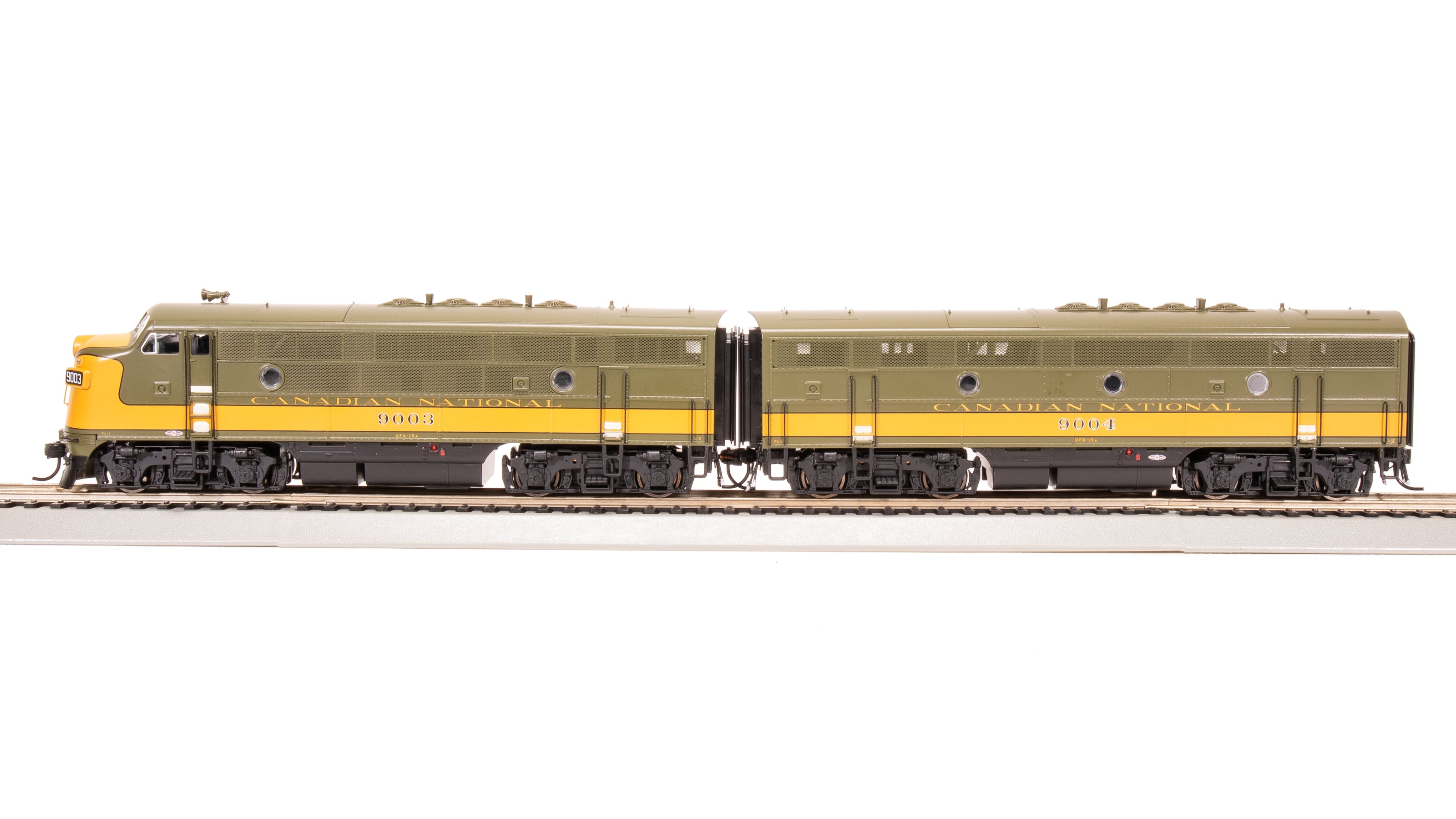 8161 EMD F3 A/B, CN 9003/9004, Olive Green & Imitation Gold, A-unit Pa