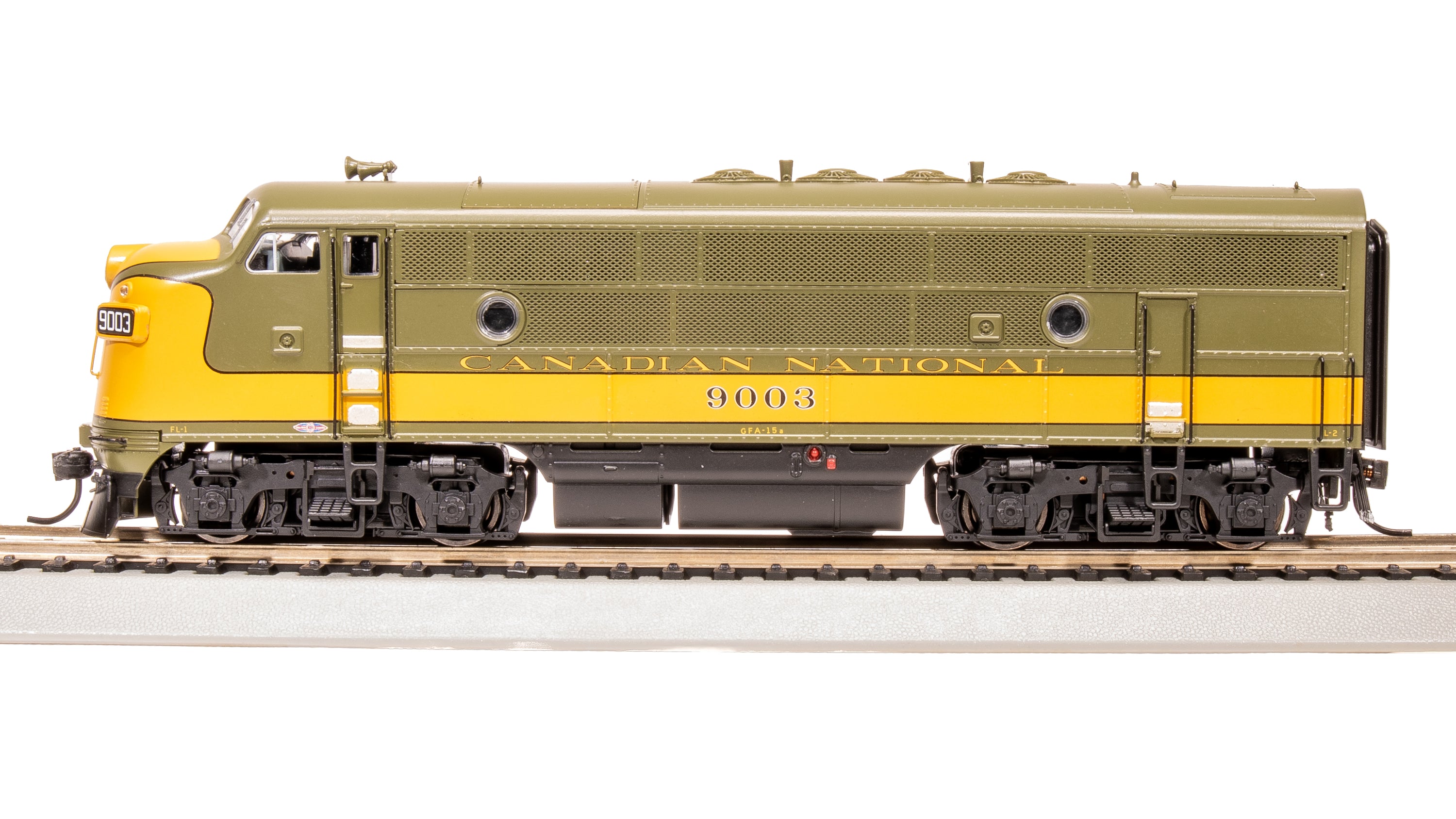 8161 EMD F3 A/B, CN 9003/9004, Olive Green & Imitation Gold, A-unit Pa