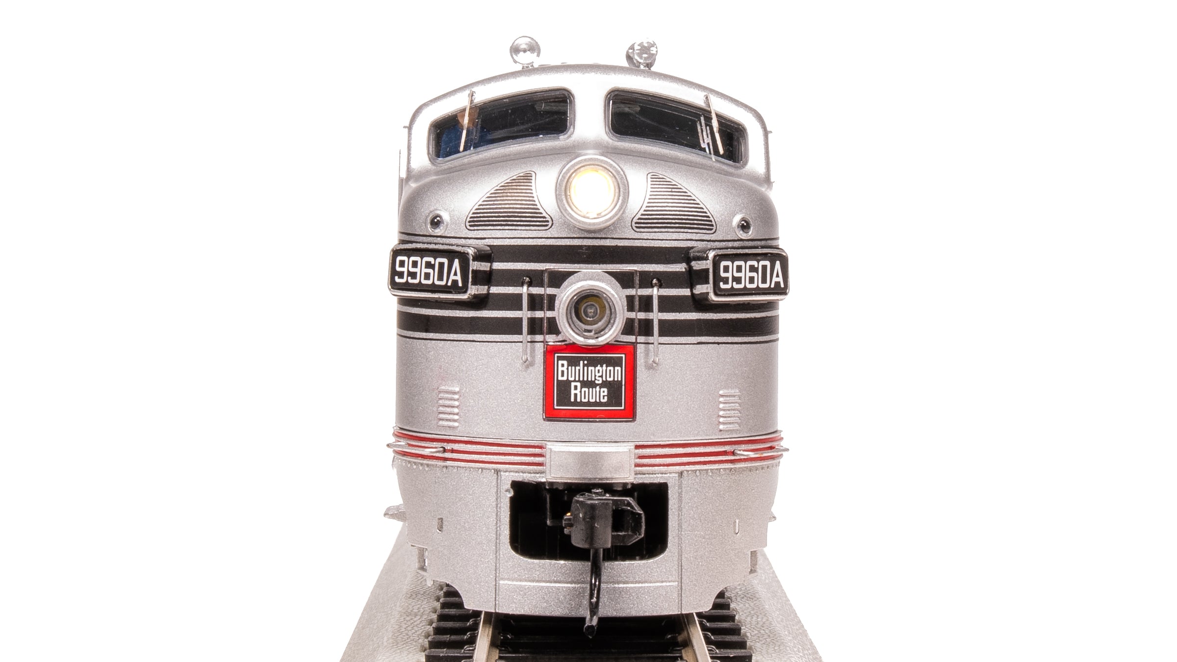 8170 EMD F3A, CBQ 9960C, Aluminum w/ Black Nose Stripes, Paragon4 Soun