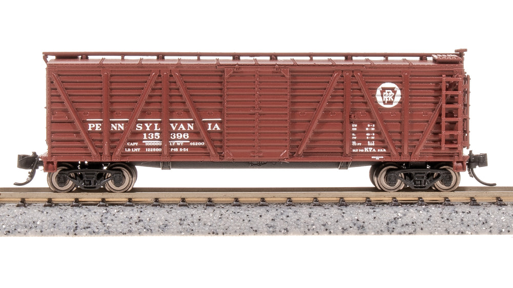 8485 K7 Wood Stock Car, PRR Stock Car, No Sound, 2-pack, N Scale