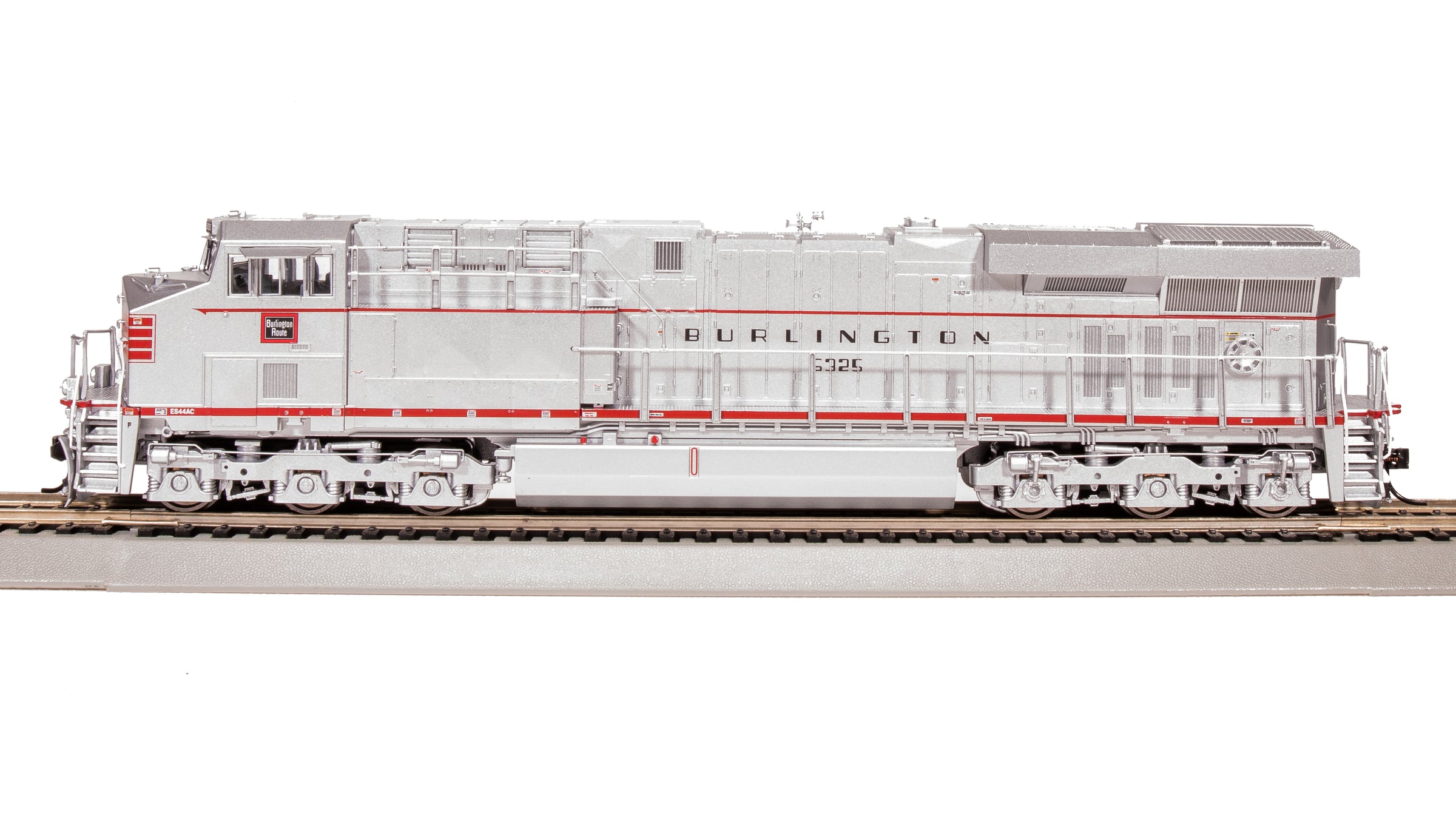 8545 GE ES44AC, CBQ #6325, Aluminum/Red Fantasy Paint, Paragon4 Sound/