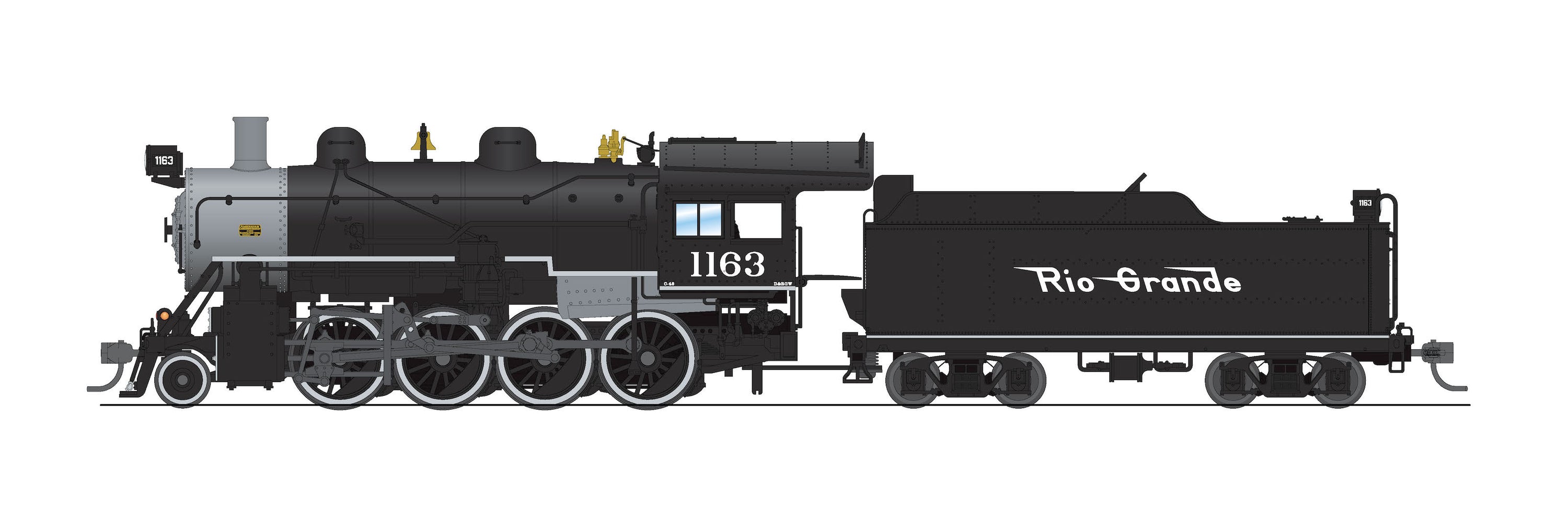 8737 2-8-0 Consolidation, DRGW 1175, Paragon4 Sound/DC/DCC, Smoke, HO