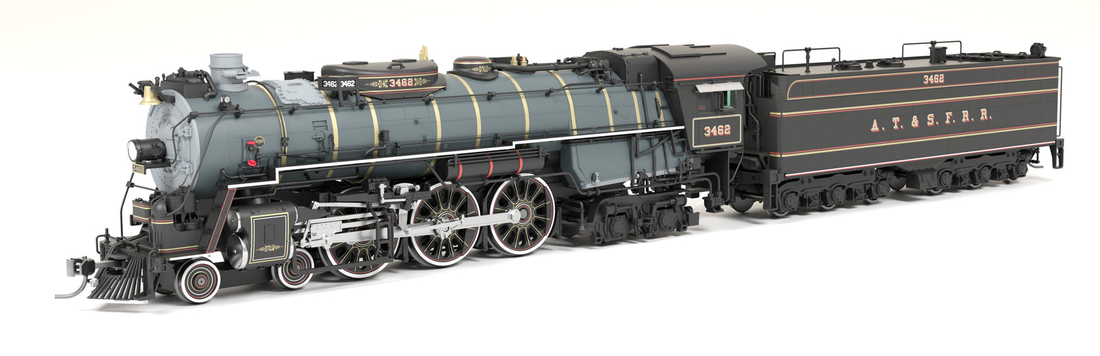 8866 ATSF 3460 Class 4-6-4, #3462, Ornate 1870's Fantasy Scheme, Parag