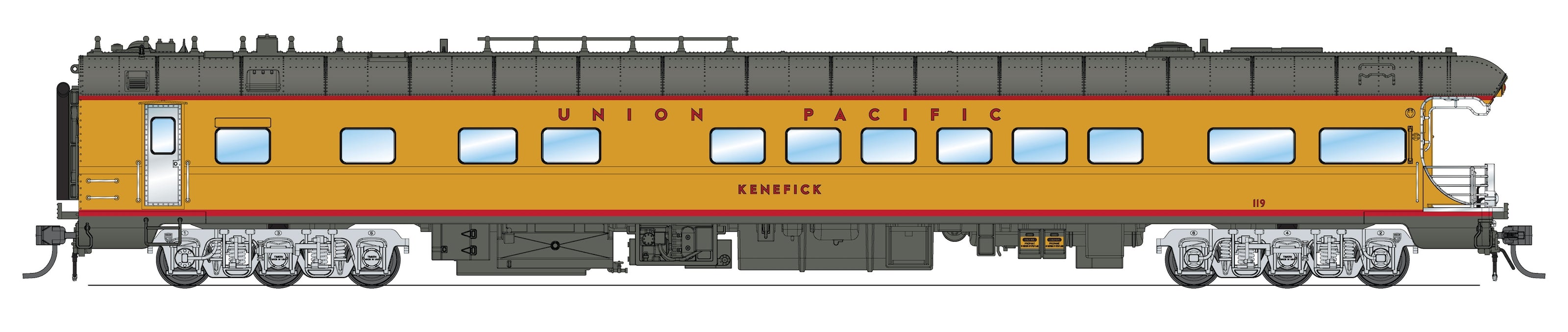 9014 Union Pacific Business Car, UP #119 "Kenefick", "George Bush Fune