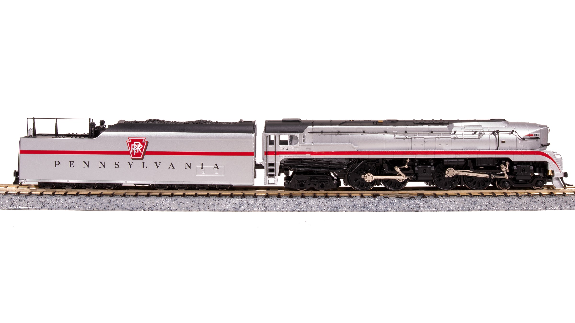 9028 PRR T1 Duplex, #5545, Silver w/ Red, No-Sound / DCC-Ready, N (Fan
