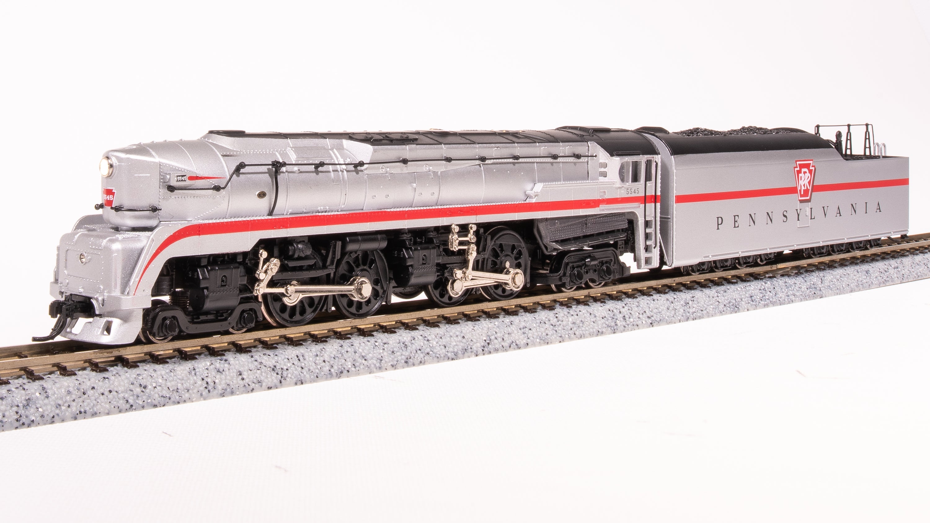 9028 PRR T1 Duplex, #5545, Silver w/ Red, No-Sound / DCC-Ready, N (Fan