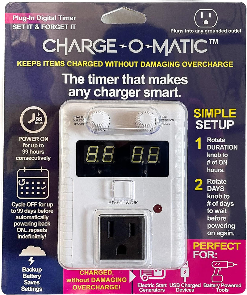 Charge-O-Matic - The Timer That Makes Any Charger Smart. Power on for