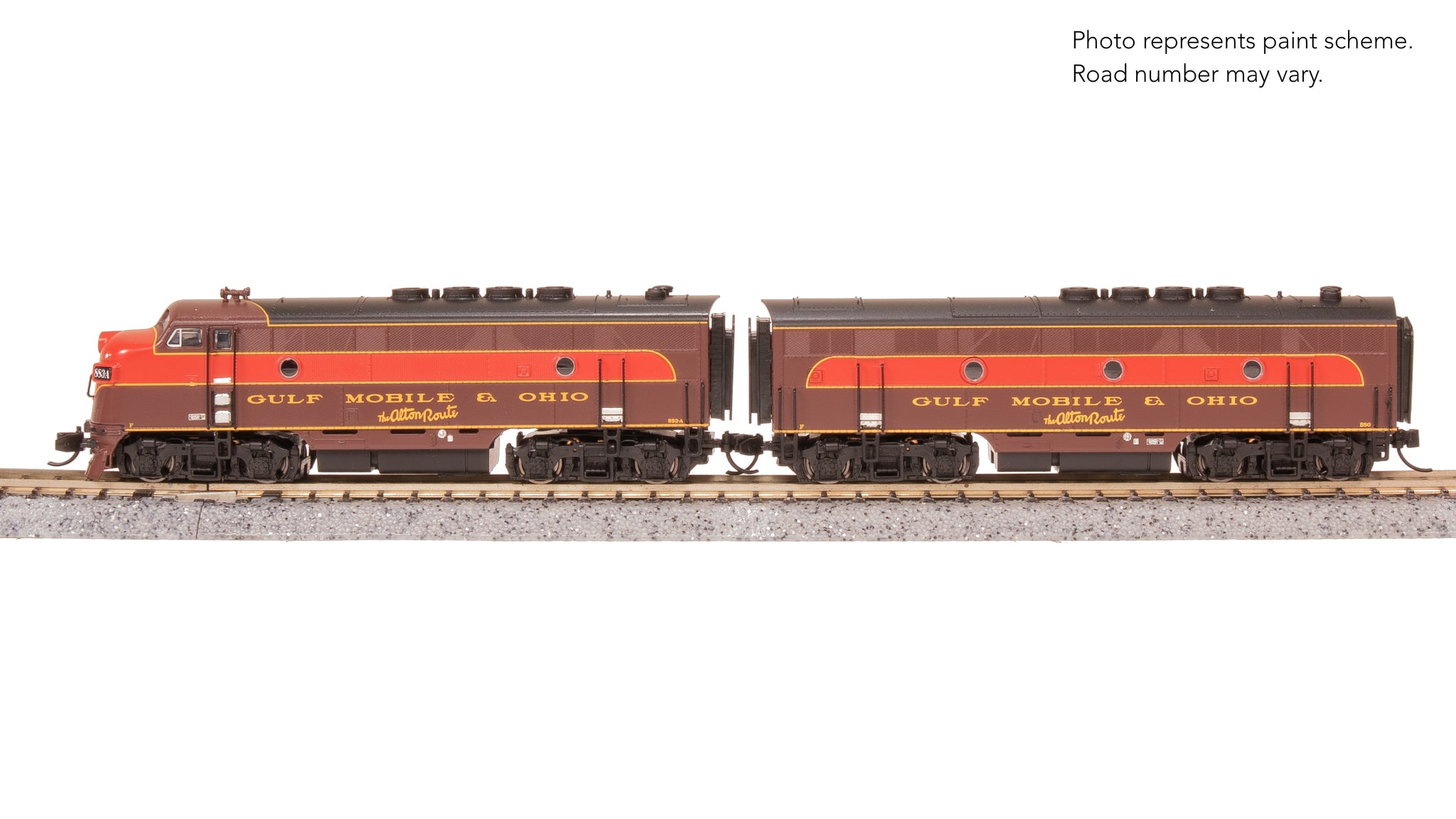 9209 EMD F3 A/B, GMO 883-A/B80, Maroon & Imitation Gold, A-unit Parago