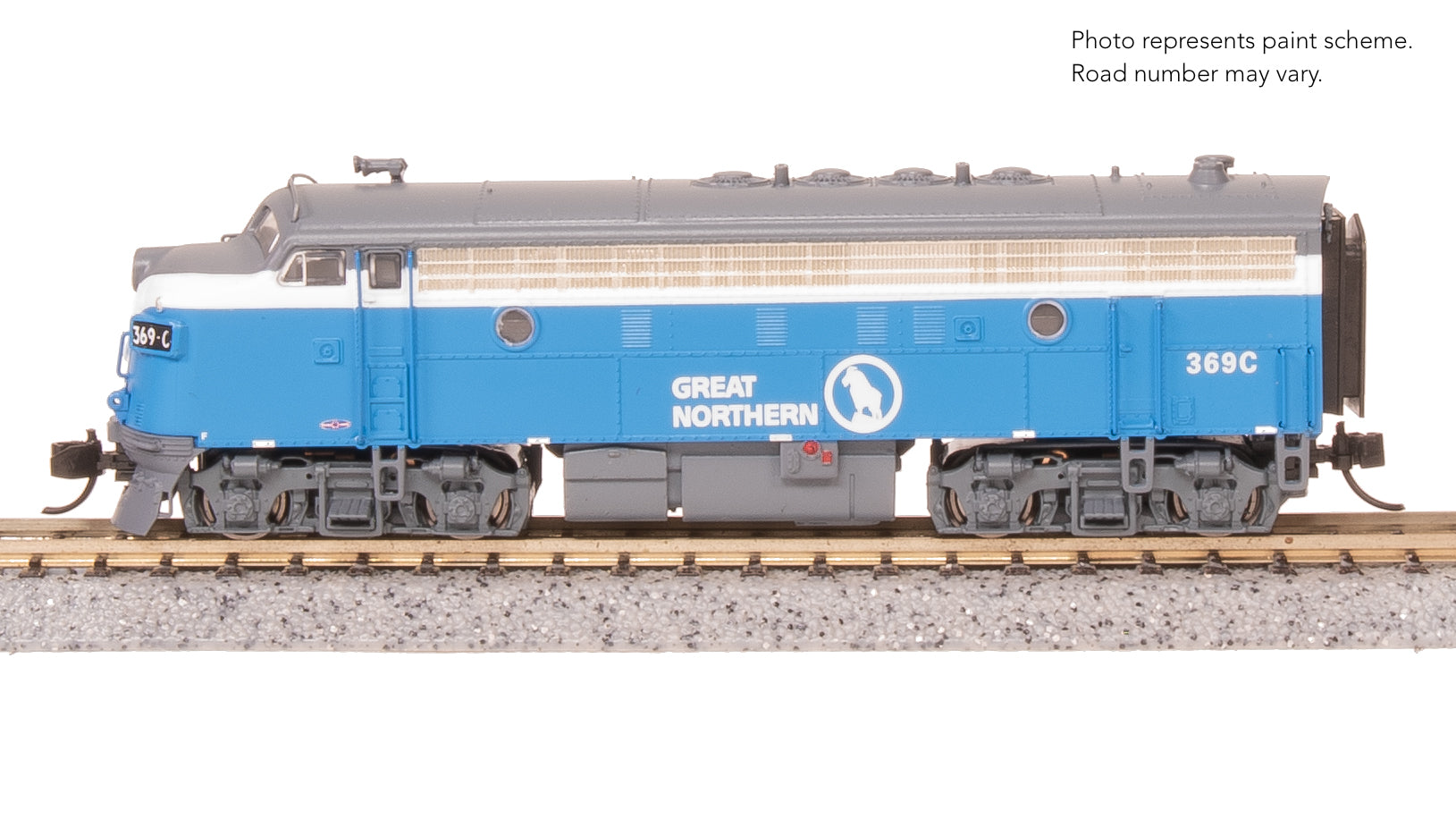 9257 EMD F7A, GN 369C, Big Sky Blue, Paragon4 Sound/DC/DCC, N (Lowell