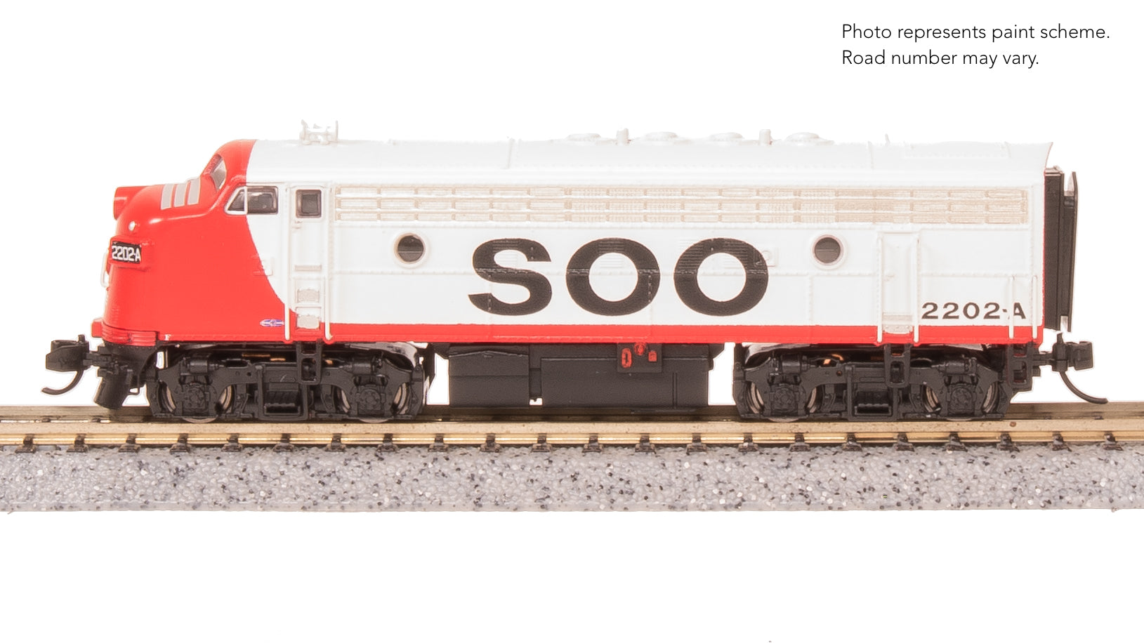 9268 EMD F7A, SOO #2203B, Red & White, Paragon4 Sound/DC/DCC, N (Hobby