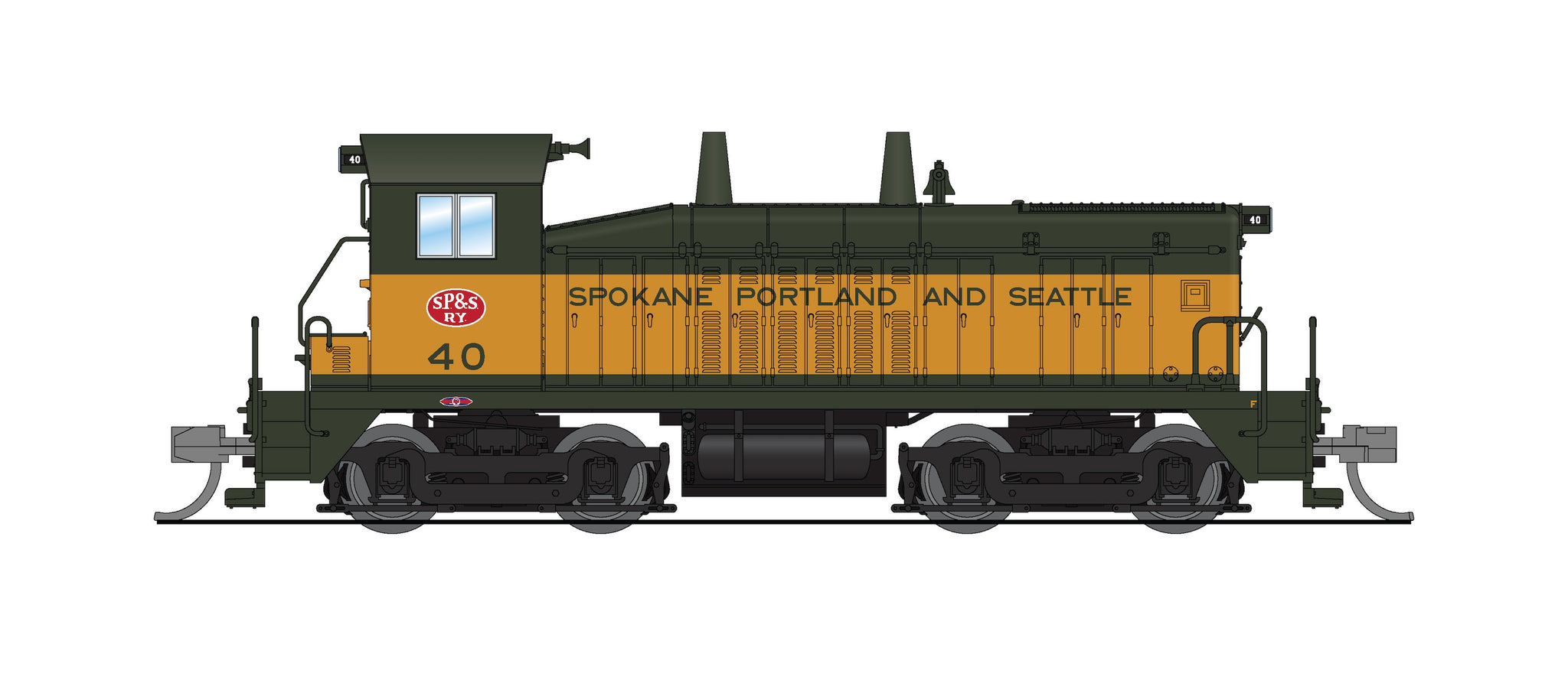 9336 EMD NW2 Switcher, SPS 40, Broadstripe Scheme, No-Sound / DCC-Read