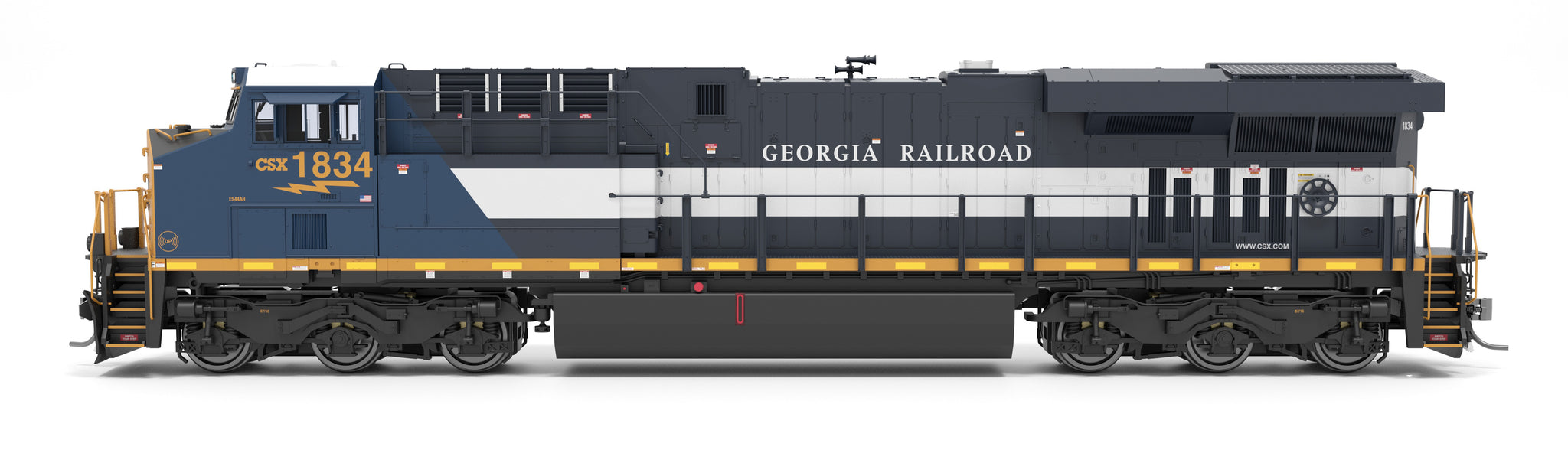 9447 GE ES44AC, CSX 1834, Georgia Railroad Heritage Locomotive, No-Sou