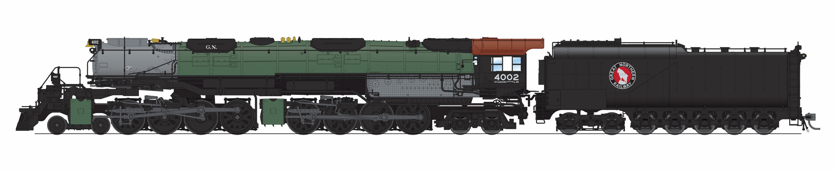 9510 UP Big Boy 4-8-8-4, #4002, GN Glacier Green Fantasy Paint, Parago