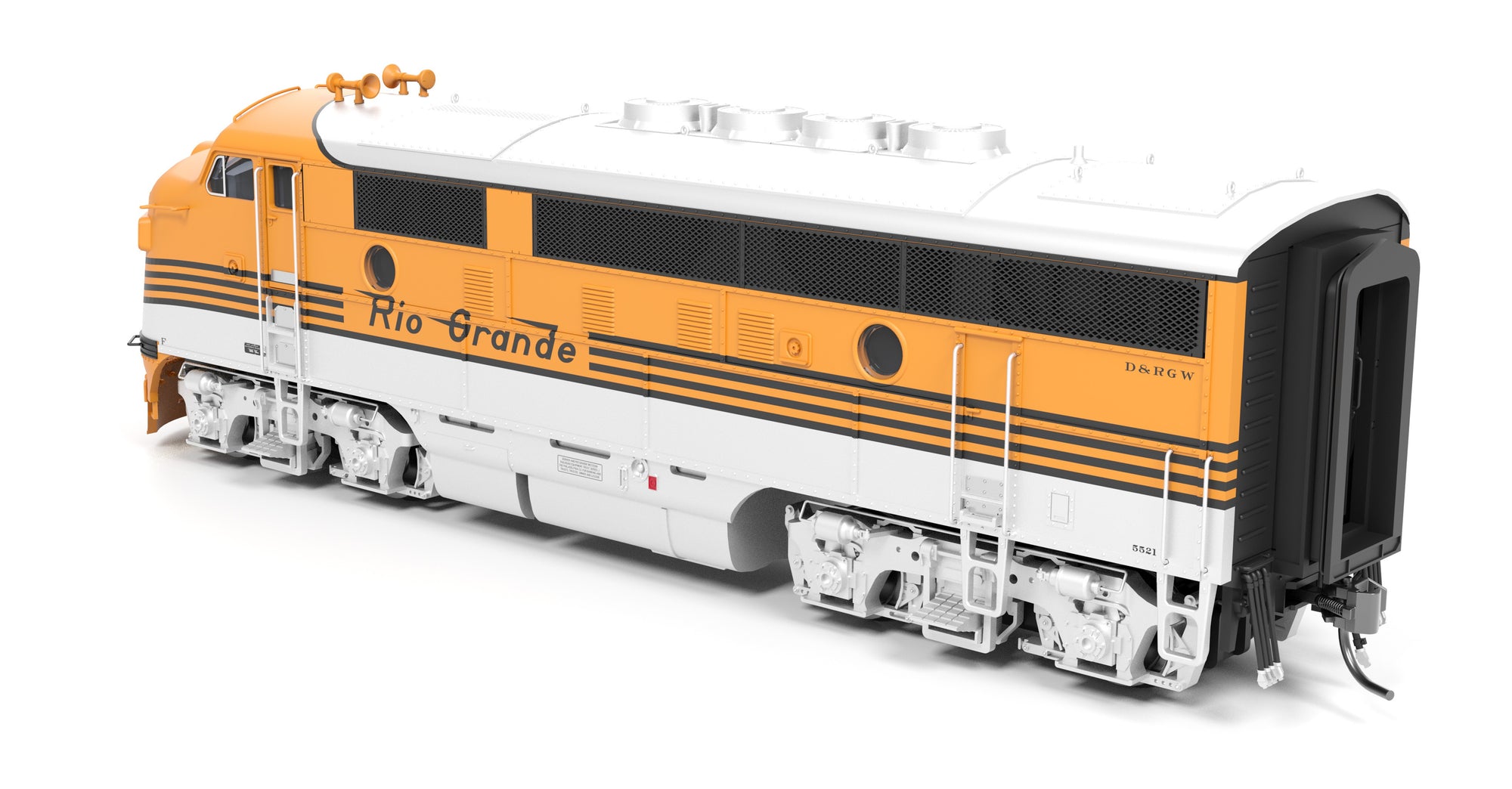 9666 EMD F3A/B, DRGW 5521/5522, "Prospector Scheme", A-unit Paragon4 S
