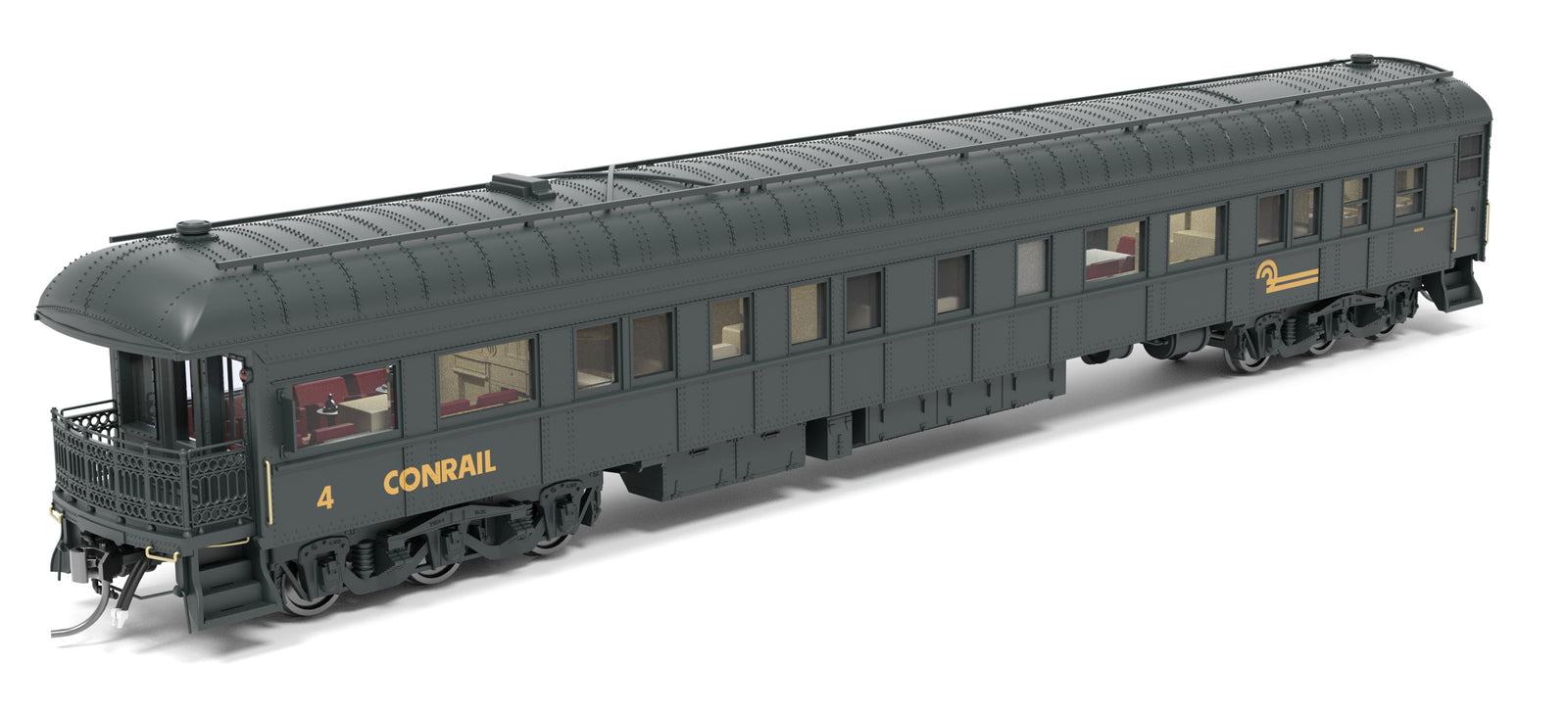 9727 Conrail Business Car #4, Dark Green, HO Scale