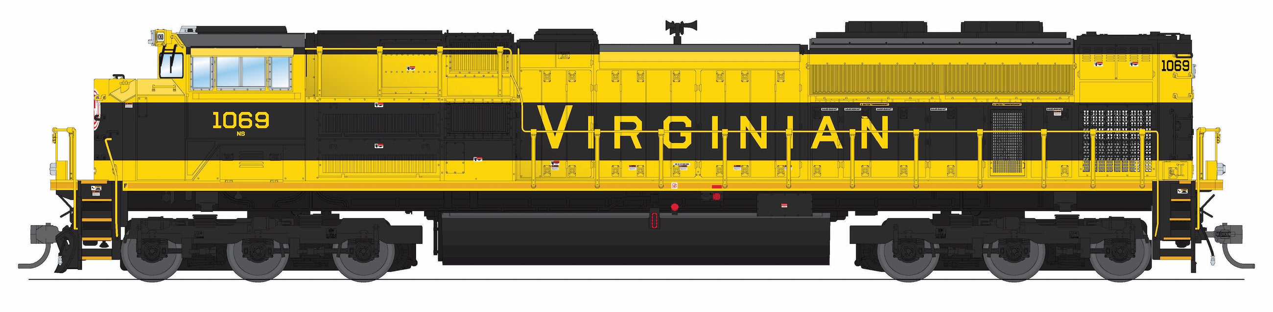 9783 EMD SD70ACe, NS 1069, Virginian Heritage Paint, Paragon4 Sound/DC