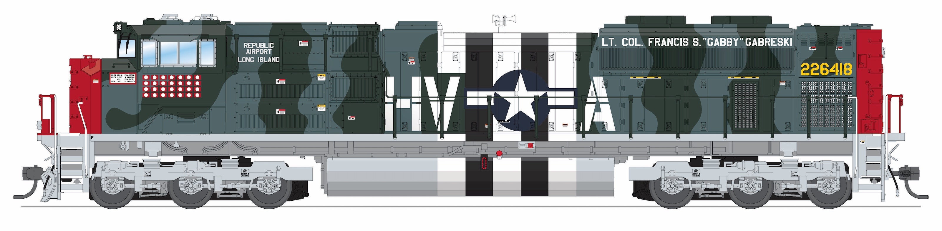 9789 EMD SD70ACe, USAAF 6418, Gabreski Fantasy Paint, Paragon4 Sound/D